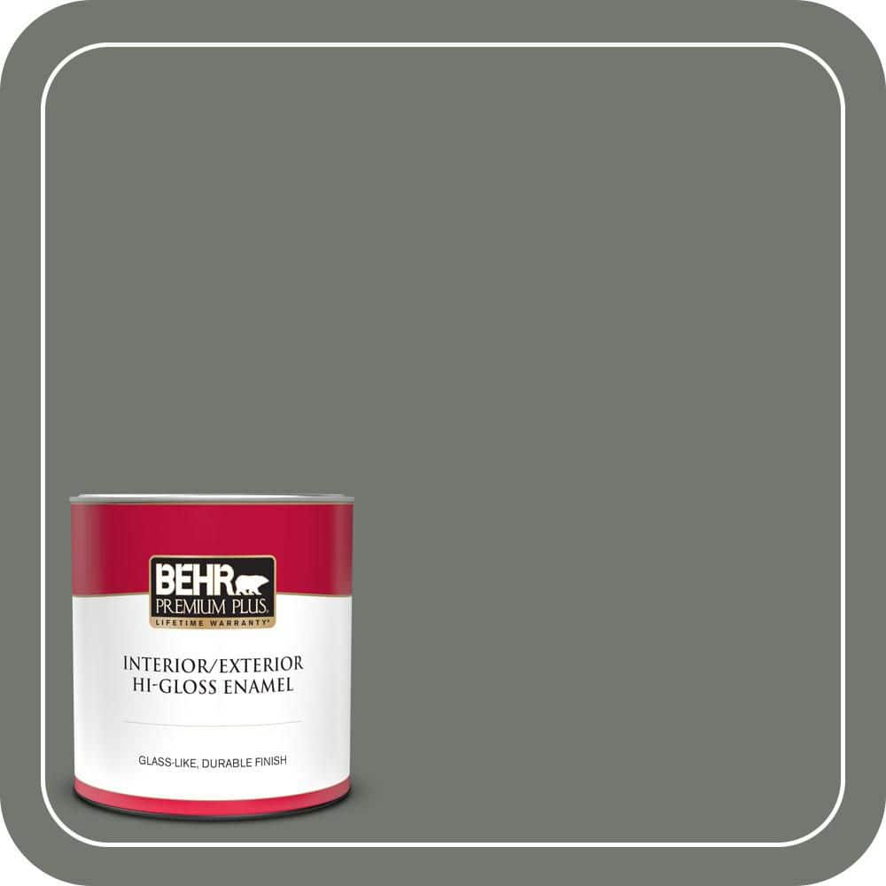 BEHR PREMIUM PLUS 1 qt. #T17-13 In the Woods Hi-Gloss Enamel Interior ...