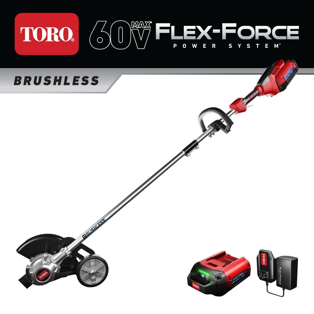 Toro 8 in. 60V Max Lithium Ion Cordless Electric Lawn Edger - Battery ...