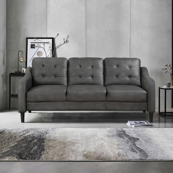 Gray microfiber couch store