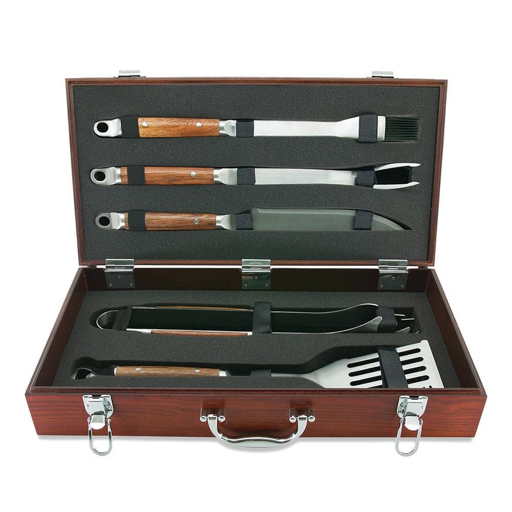 Mr. Bar-B-Q 5-piece Rosewood Grilling Set in Gift Box 02136YKB - The ...