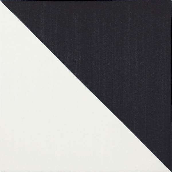 Marazzi Scenario Nero Triangle 8 in. x 8 in. Matte Porcelain Floor and ...