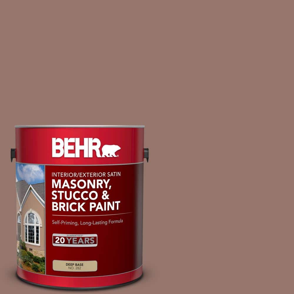 BEHR 1 gal. #N160-5 Chocolate Delight Satin Interior/Exterior Masonry ...