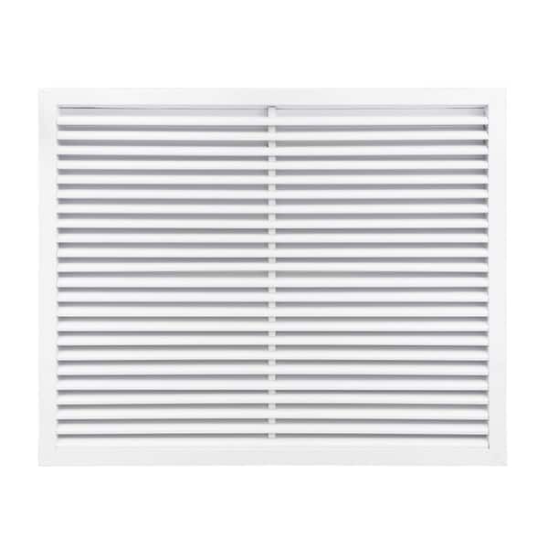 ACLAMINAIRE 22 in. x 22 in. Aluminum Return Air Grille in White L-RA ...