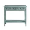 Powell Company Strand 38 in. L x 34.75 in. H Teal Rectangle Wood Top ...