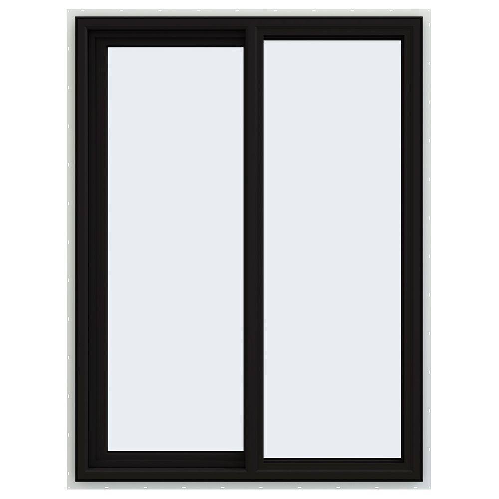 JELD-WEN 36 in. x 48 in. V-4500 Series Black Exterior/White Interior ...