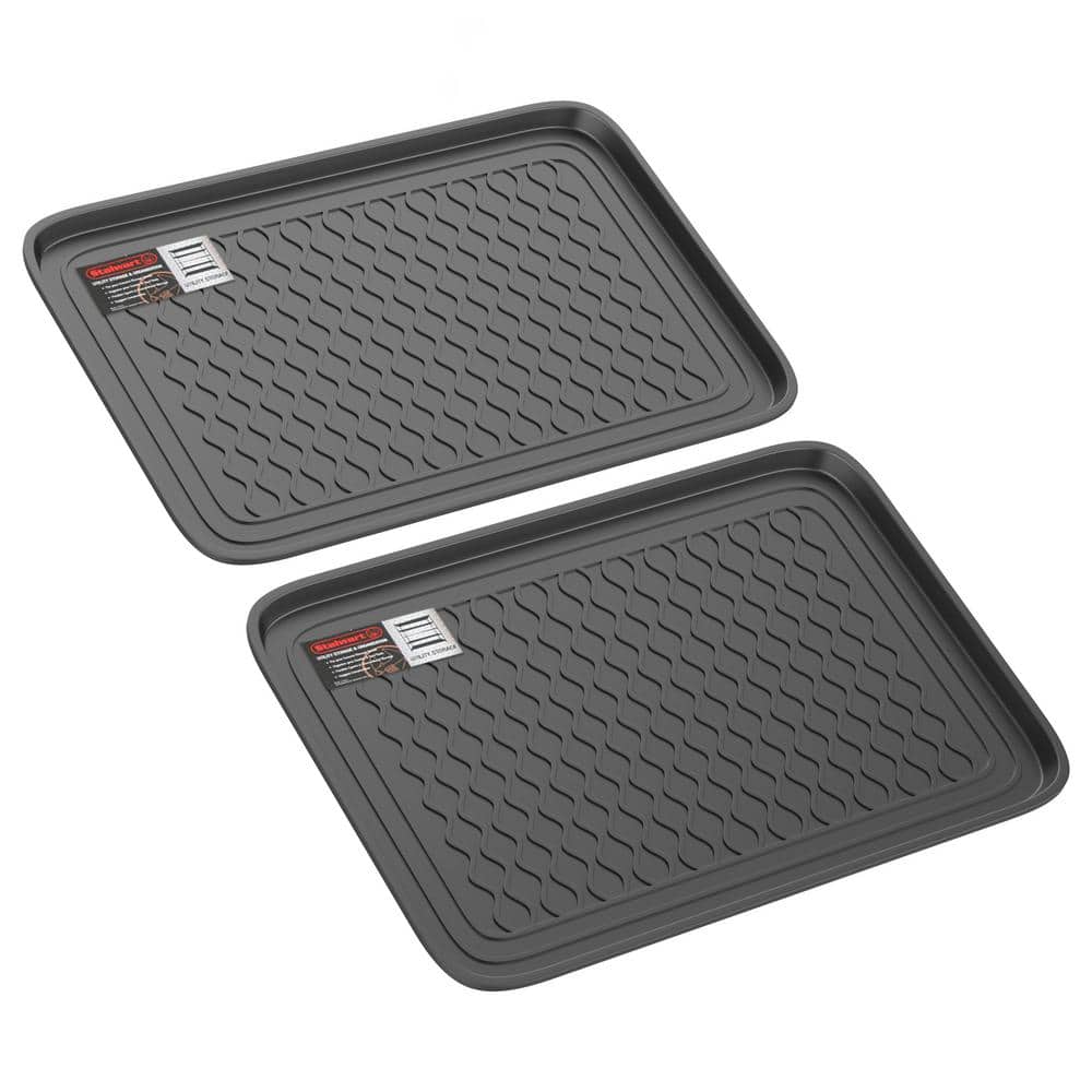 Pure Garden 15.75 in. x 23.75 in. All-Weather Utility Boot Tray (2-Pack ...