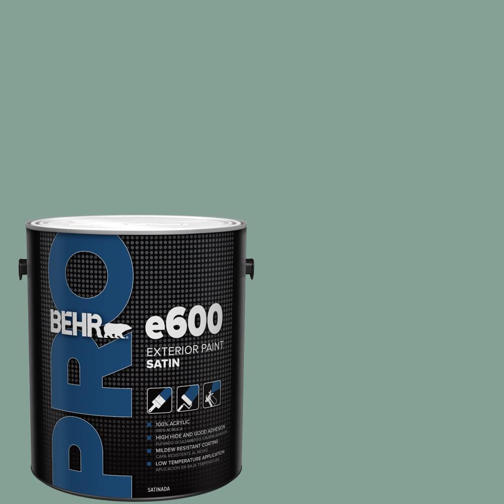 BEHR PRO 1 gal. #S420-4 Australian Jade Satin Exterior Paint PR64301 ...