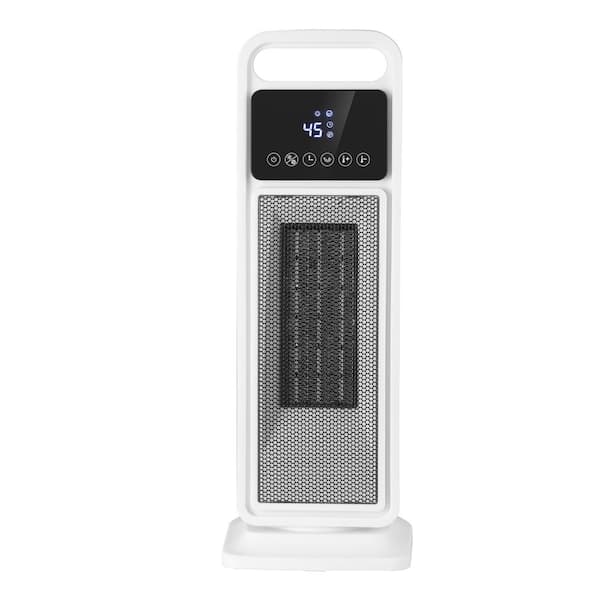 Edendirect 1500W 20.06 in. White Electric Indoor Compact Ceramic Space ...