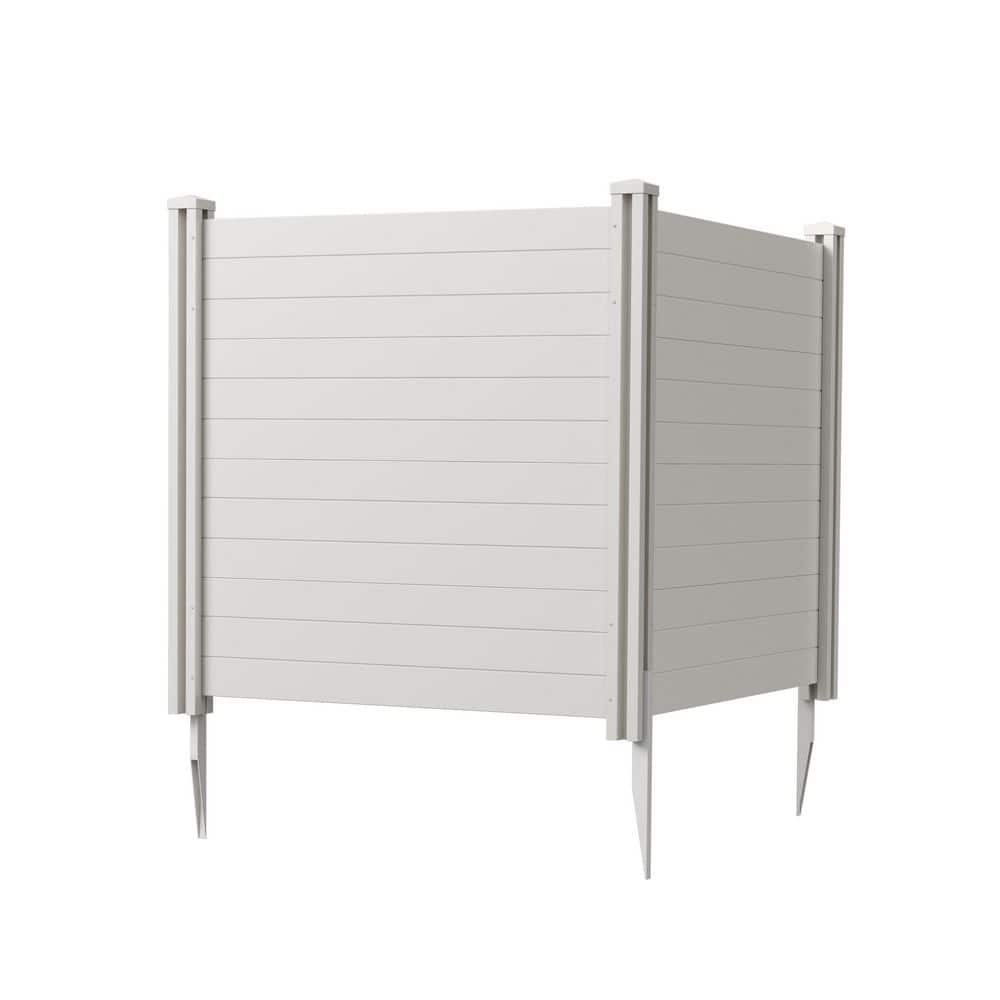 Enclo Privacy Screens 4 ft. x 4 ft. Premium White Vinyl Privacy Fence ...