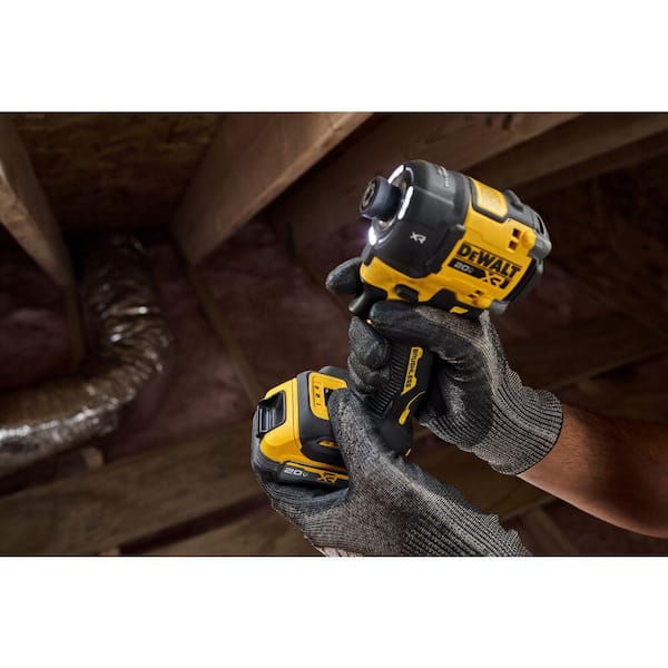 DEWALT 20V XR Brushless Cordless 1/4 in. Quiet Hydraulic Impact Driver ...