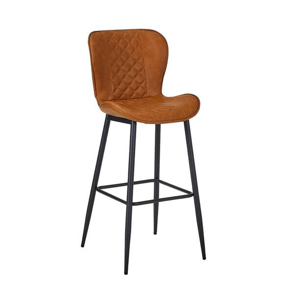 Quilted leather bar stool store