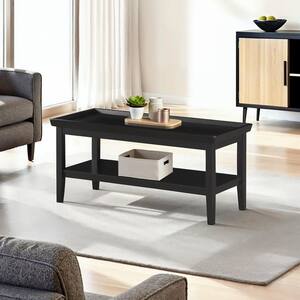 Convenience Concepts Coventry 47 in. L Black Rectangle Wood Coffee ...