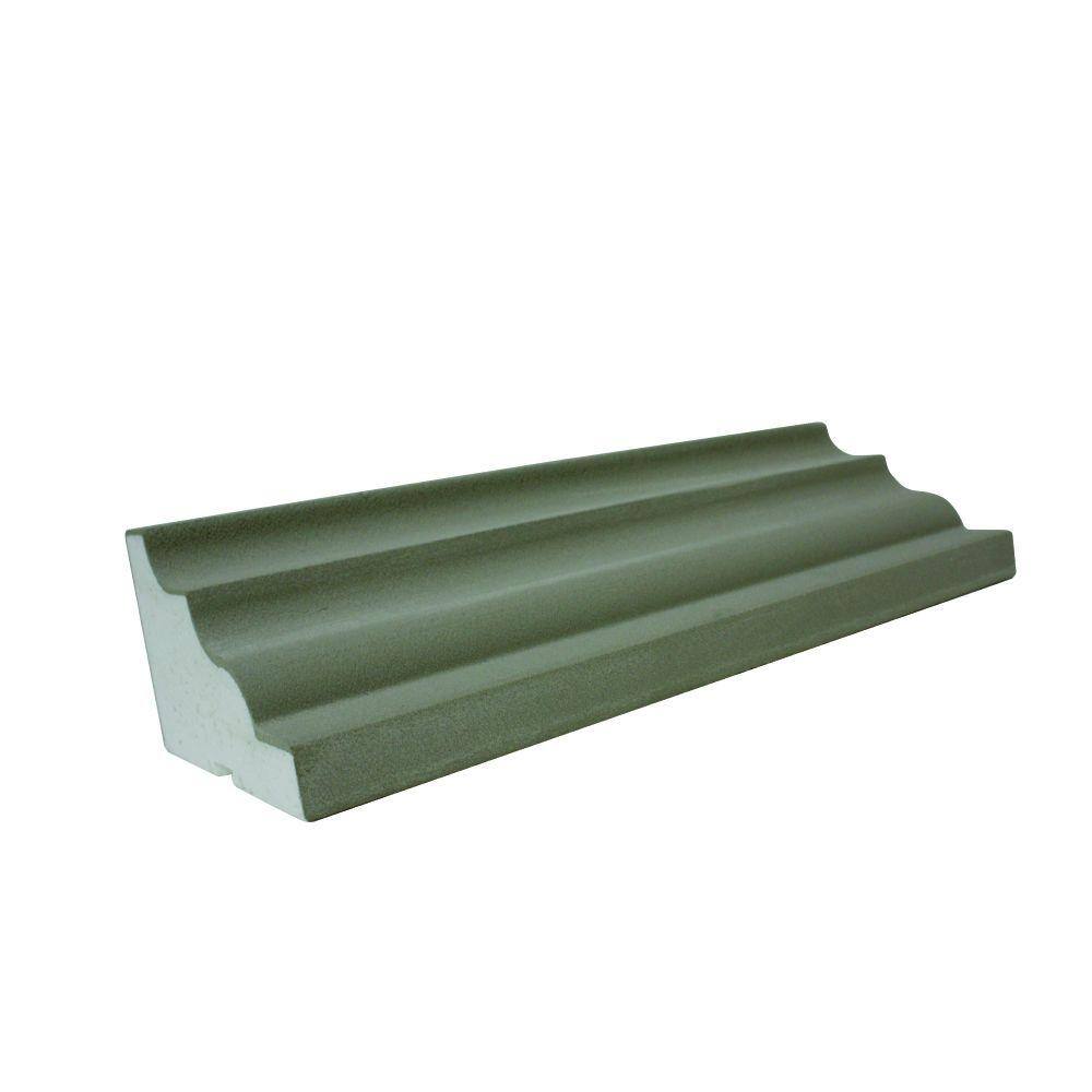 DECORMOULDINGS 4 ft. x 6-1/8 in. x 4-1/16 in. Polymer Decor Moulding ...