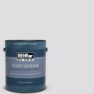 BEHR PREMIUM PLUS 1 qt. #N100-1 Enigma Flat Exterior Paint & Primer ...