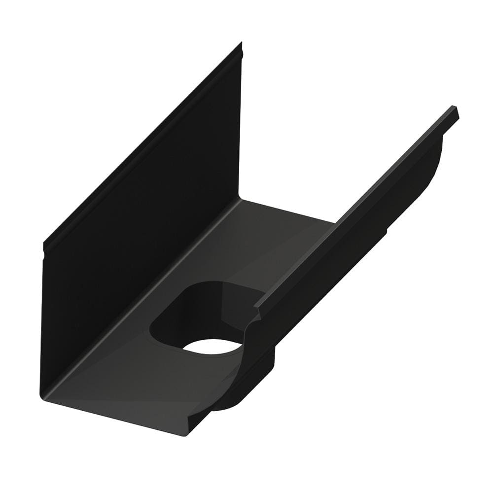 PEAK 5 in. Black Gutter Drop Outlet 1386 - The Home Depot