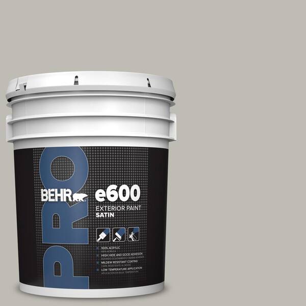 BEHR PRO 5 gal. #MQ6-23 Pumice Satin Exterior Paint PR64005 - The Home ...