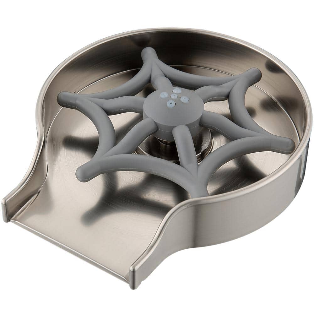 GAGALIFE 5 in. Glass Rinser Cup Washer for Kitchen in Brushed Nickel JC-XBQ-H-BN-A - The Home Depot