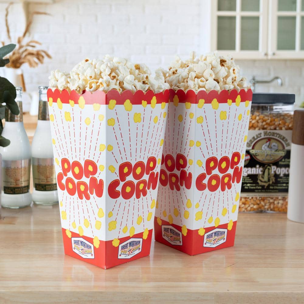 GREAT NORTHERN 46 oz. Paper Disposable Cups Popcorn Boxes (100-Pack) 83 ...