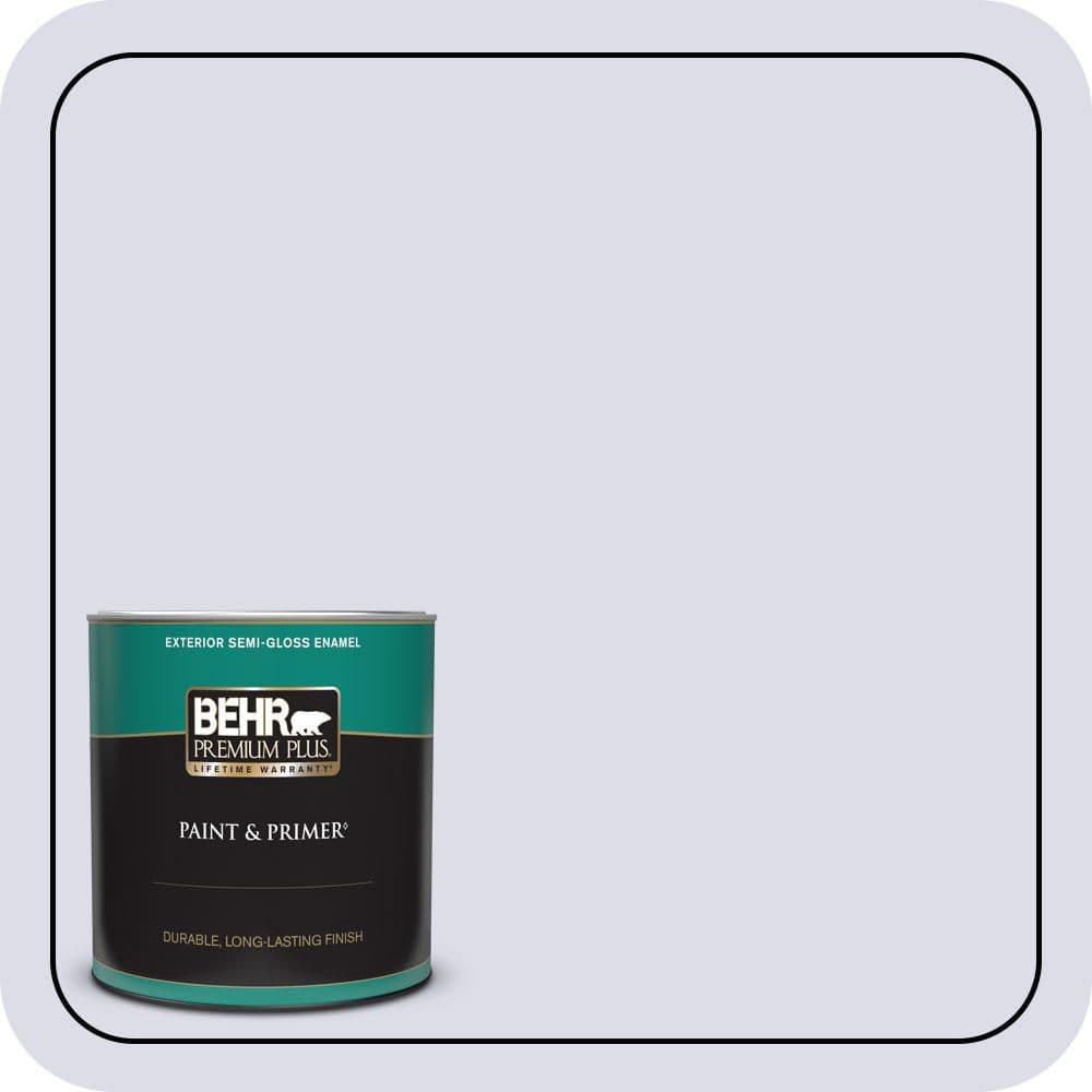 BEHR PREMIUM PLUS 1 qt. #640C-1 Hosta Flower Semi-Gloss Enamel Exterior ...