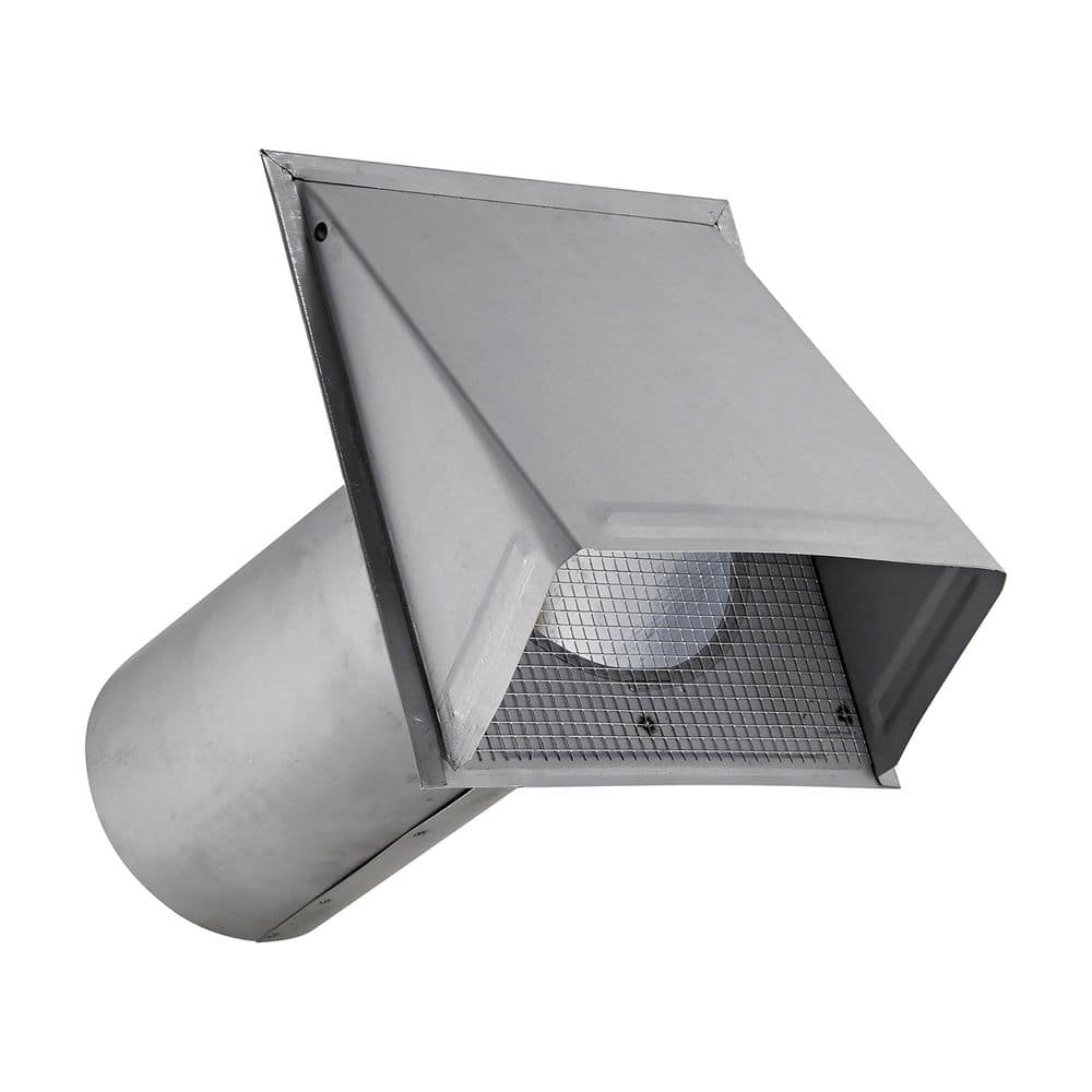 Lambro 8 in. 26-Gauge Paint-Grade Galvanized Fresh Air Intake Vent with ...