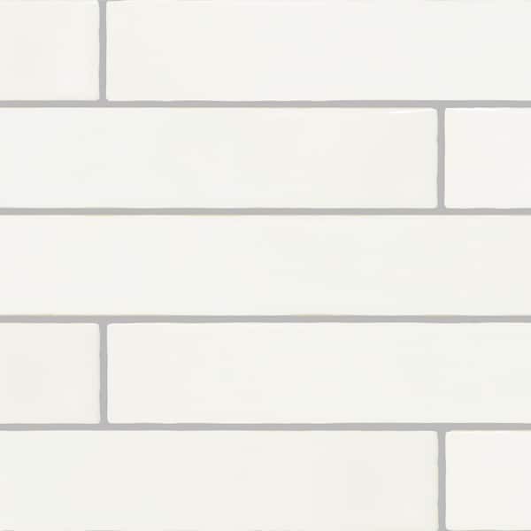 Artistic Reflections Arctic 2 in. x 5 in. Glazed Ceramic Undulated Wall ...