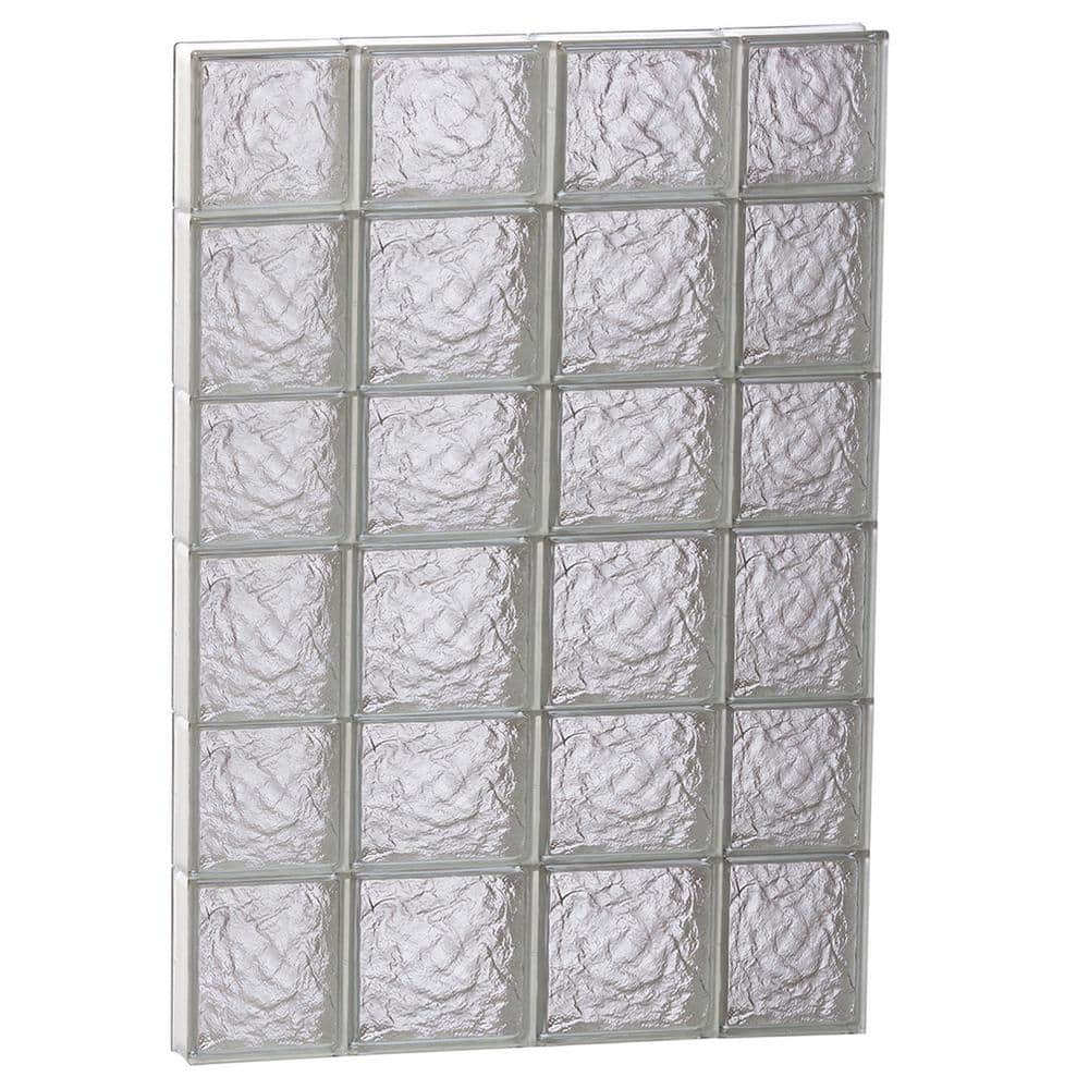Clearly Secure 27 in. x 40.5 in. x 3.125 in. Frameless Ice Pattern Non ...