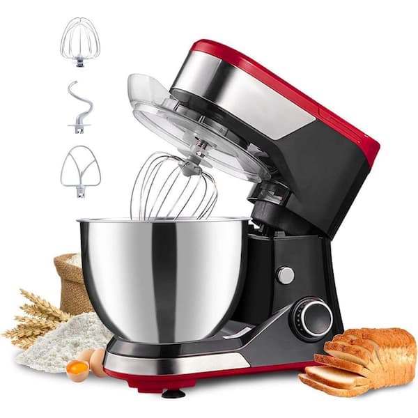 5.3 qt. 8-Speed Stand Mixer with Dough Hook, Black – Versatile Kitchen ...