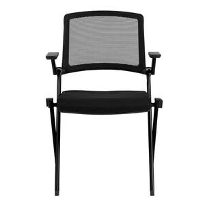 HomeRoots Amelia Black Fabric Cushioned Arm Chair (Set of 2) 2000400681 ...