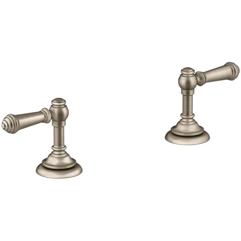 KOHLER Artifacts Bathroom Sink Lever Handles in Vibrant Brushed Bronze ...
