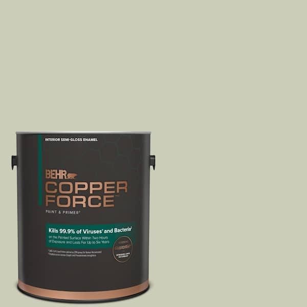 COPPER FORCE 1 gal. #S380-2 Morning Zen Semi-Gloss Enamel Virucidal and ...