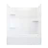 MUSTEE Topaz 60 in. L x 30 in. W x 74.75 in. H Rectangular Tub/ Shower ...