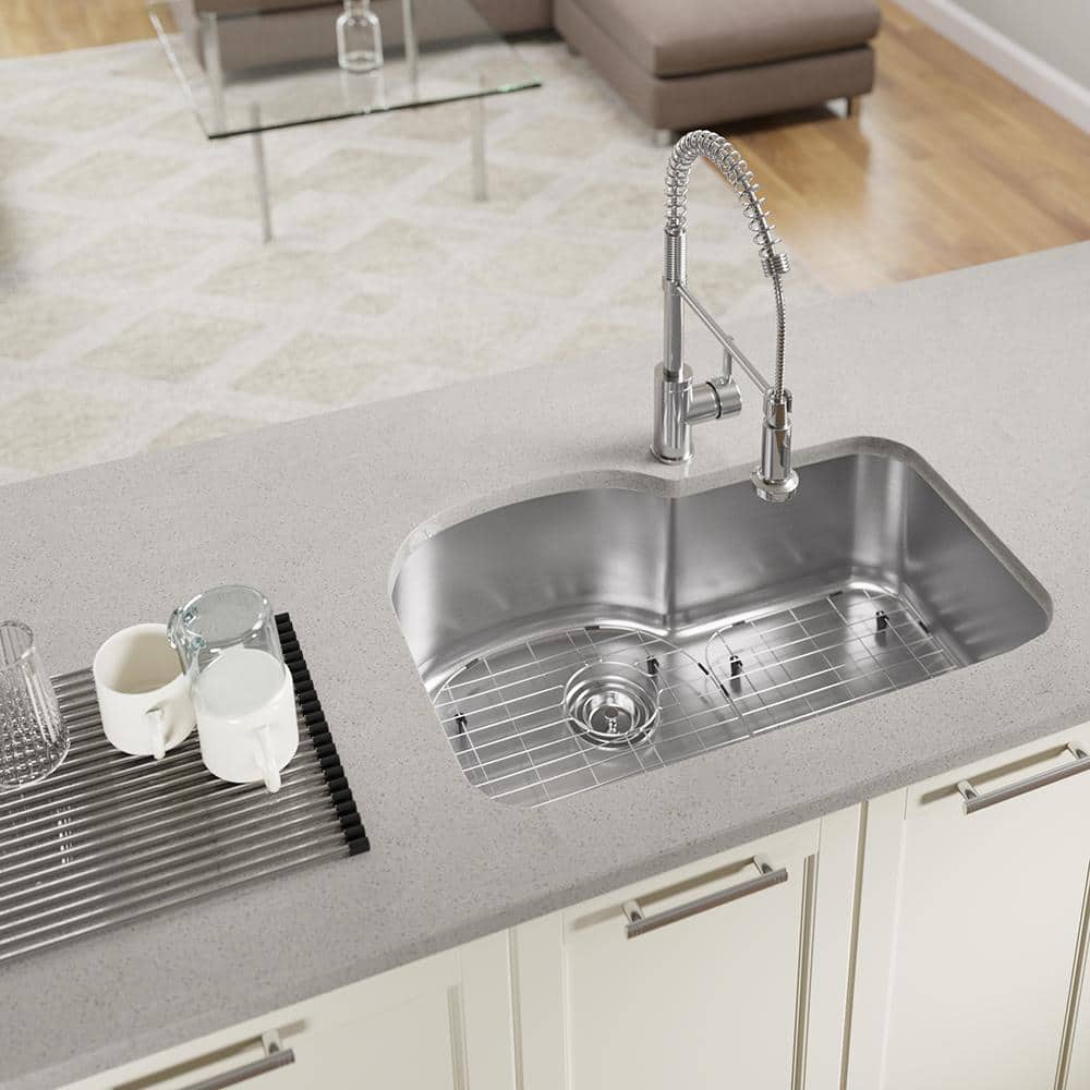 MR Direct Undermount Stainless Steel 31-3/8 in. Single Bowl Kitchen ...
