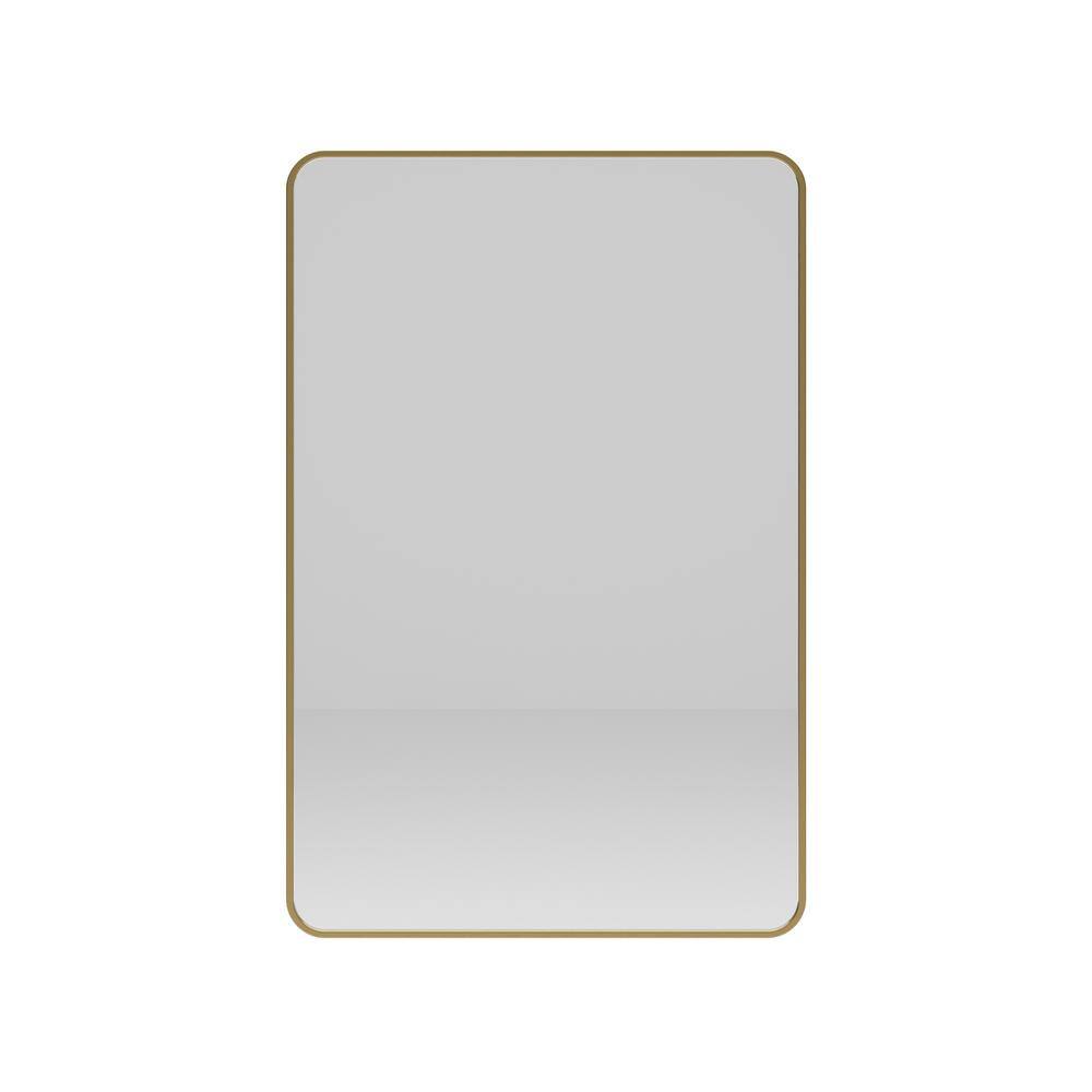 Reece 26 in. W x 40 in. H Rectangle Framed Anodized Aluminum Wall Mount ...