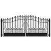 ALEKO Venice Style 16 ft. x 6 ft. Black Steel Dual Driveway Fence Gate ...
