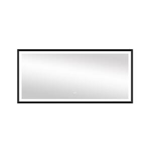 WELLFOR LUKY 60 in W x 28 in. H Rectangular Single Aluminum Framed Anti ...