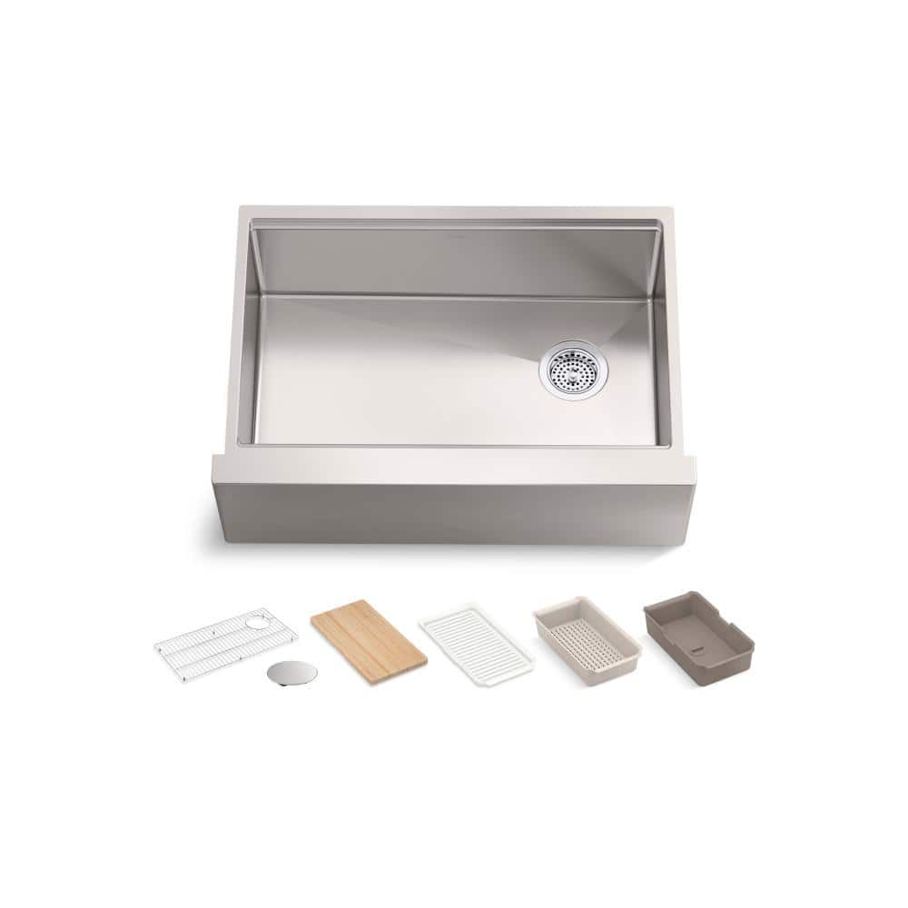 KOHLER Strive 29-1/2 in. Undermount Single Bowl Stainless Steel ...