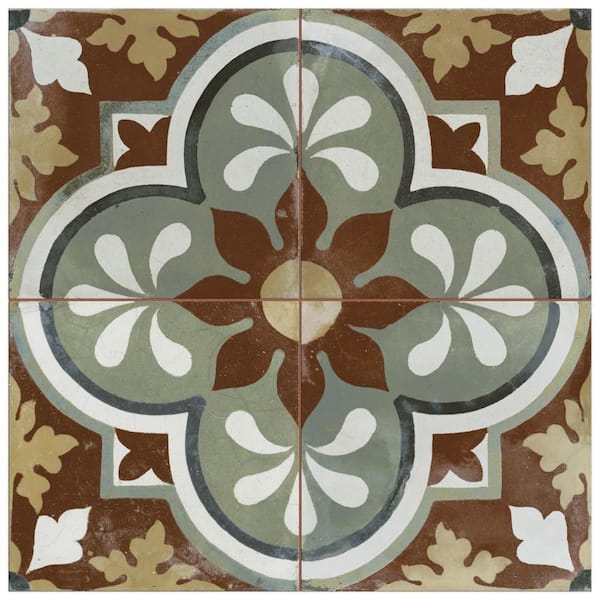 Merola Tile Kings Barna Born 4-2/5 in. x 4-2/5 in. Ceramic Floor and ...