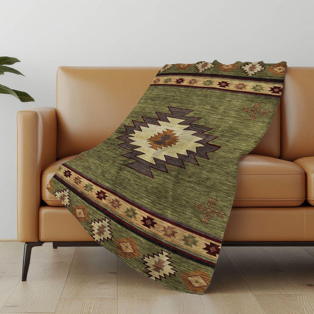 Addison Rugs Premium Machine Washable ASB179 Green 50 in. x 70 in ...