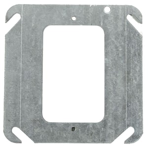 Steel City 4 in. Square Metal 1-Gang Electrical Box Mud Ring (52C36-10R ...