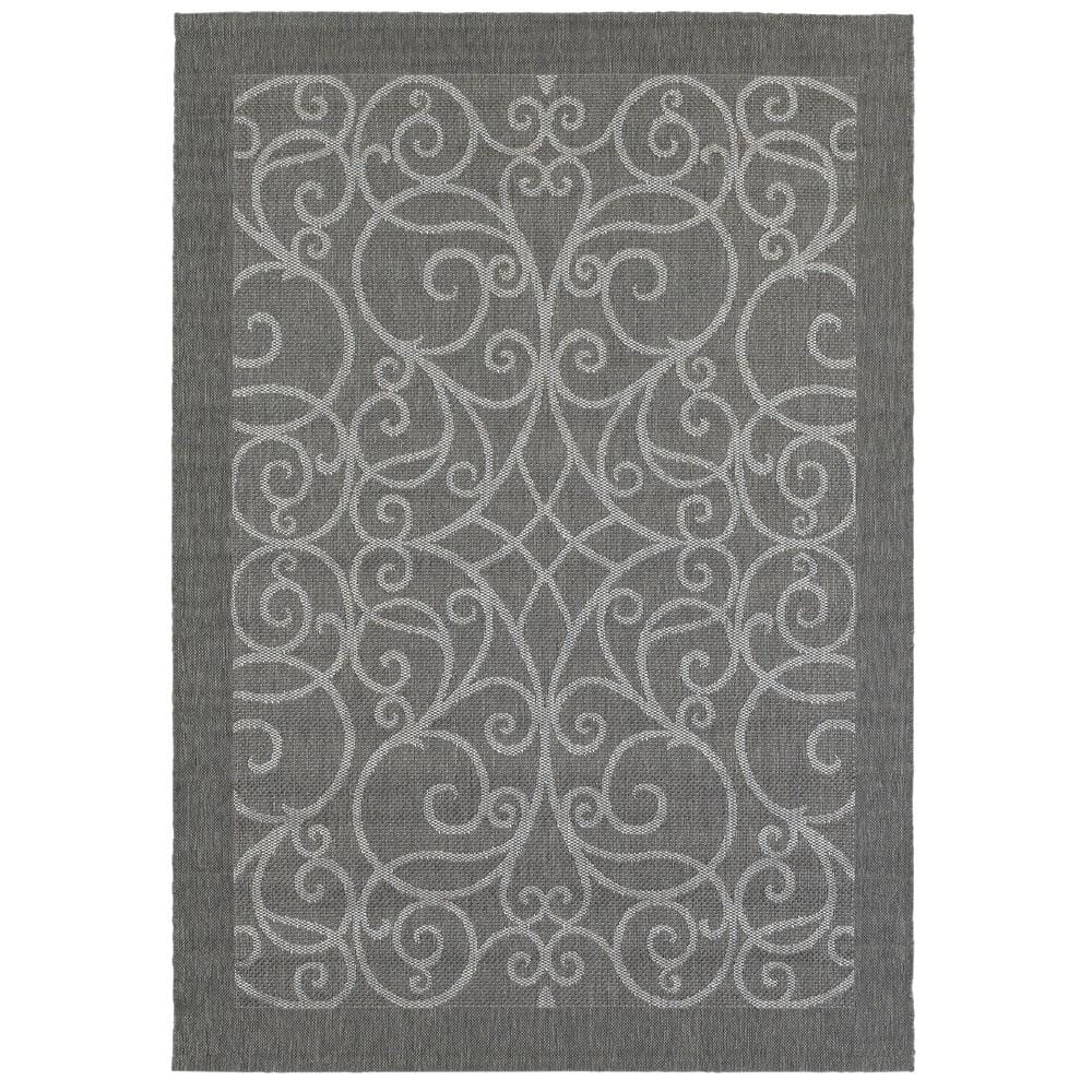 BALTA Enchanted Grey 8 ft. x 10 ft. Indoor/Outdoor Area Rug ...