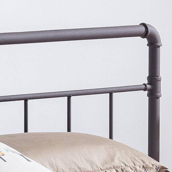 Noble House Mowry Industrial Queen Size Hammered Copper Iron Bed Frame 55255