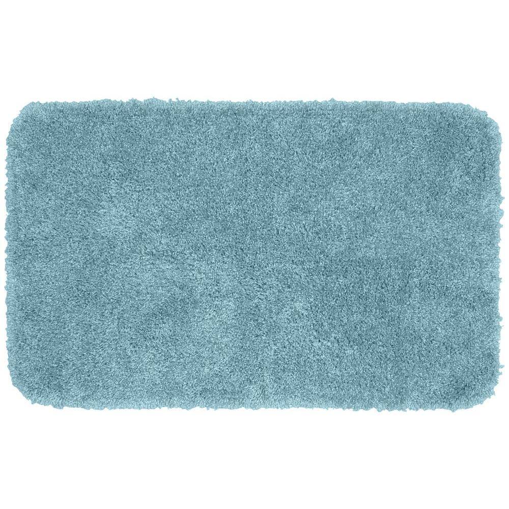Garland Rug Serendipity Basin Blue 30 in. x 50 in. Washable Bathroom ...