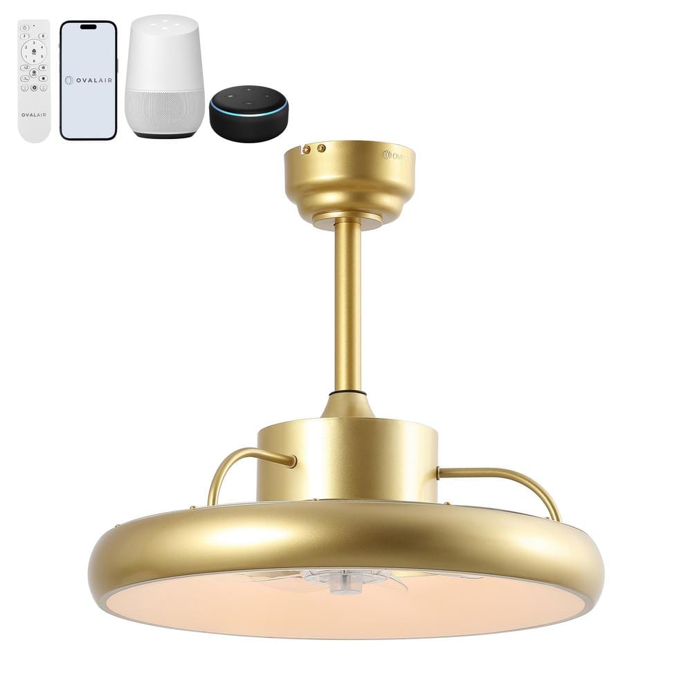 OVAL AIR Loren 20 in. Indoor 6-Speed Metal Mobile-App/Remote-Controlled ...