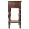 Decor Therapy Simplify Walnut 1-Drawer End Table FR1552 - The Home Depot
