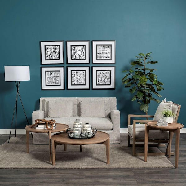 Mercana Sherlock Frost Gray Wood Frame Accent Chair 69001 - The Home Depot
