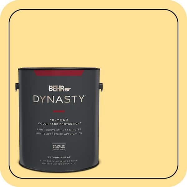 BEHR DYNASTY 1 gal. #330B-4 Cheerful Hue Flat Exterior Stain-Blocking ...