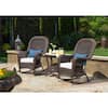 Tortuga Outdoor Sea Pines 3-Piece Java Wicker Outdoor Rocking Chair Set ...