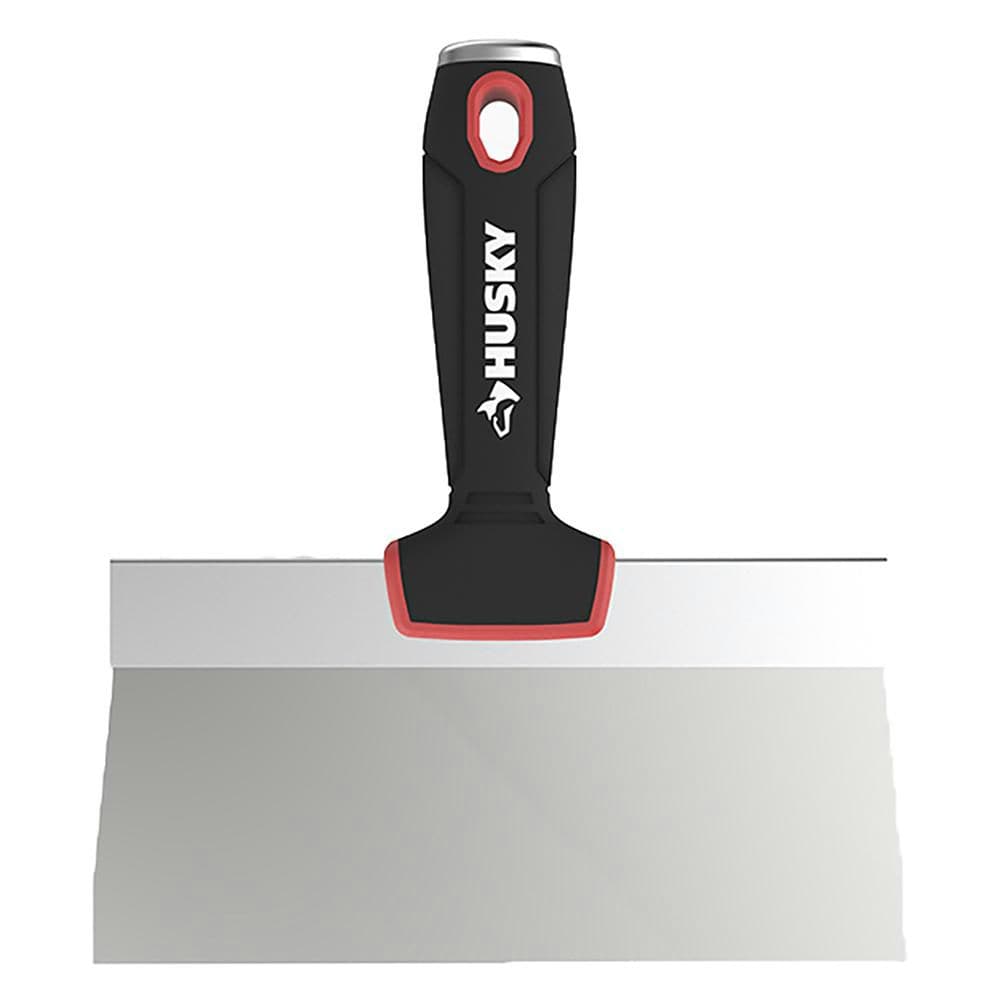 Husky Husky 8 in. Stainless Steel Taping Knife with Soft Grip Handle ...