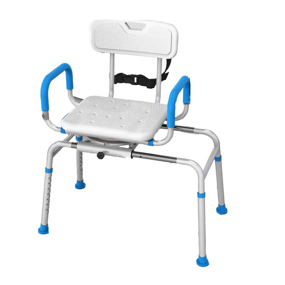 Anqtovp 20in W Freestanding Shower Tub Transfer Bench w Swivel Seat ...