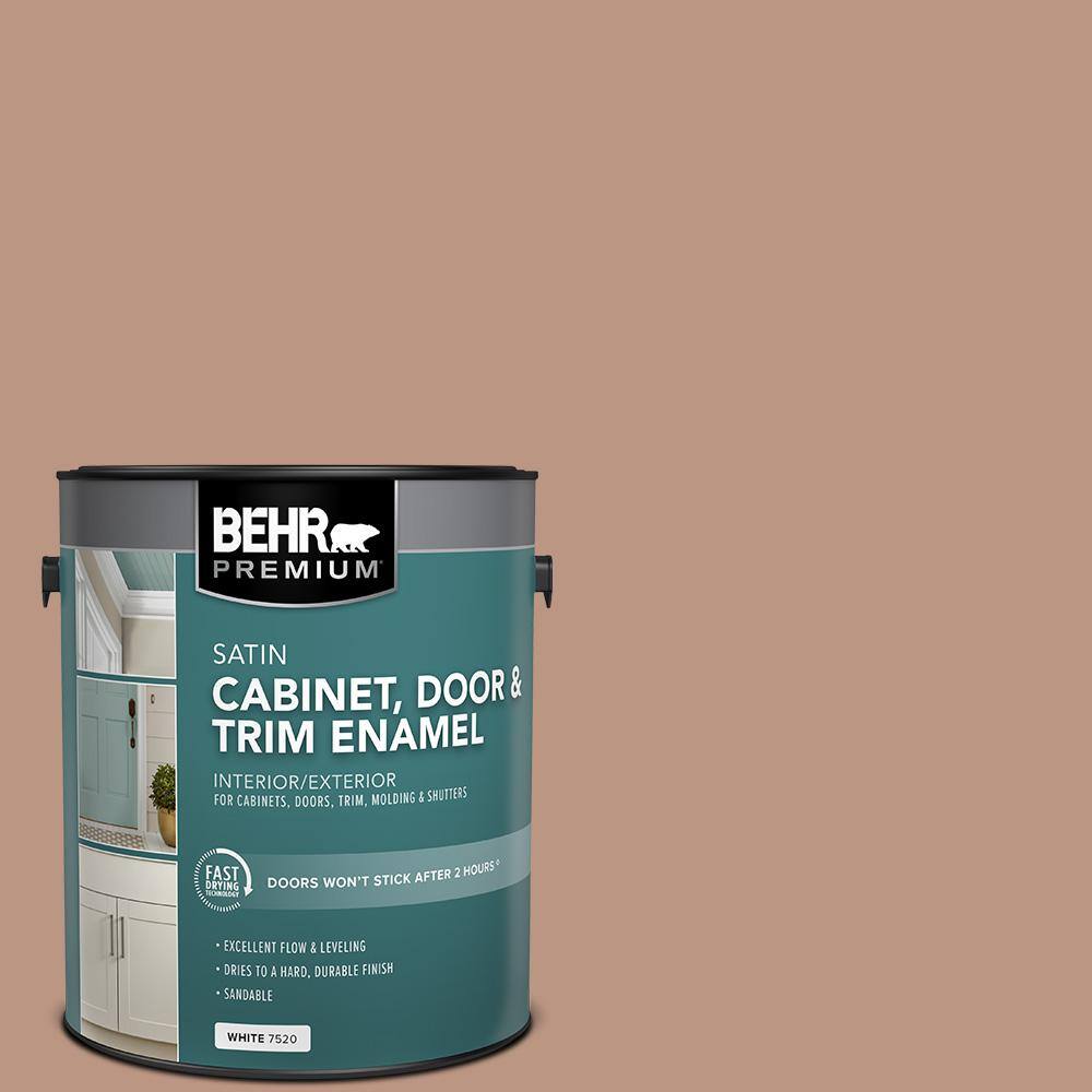 BEHR PREMIUM 1 gal. #S190-4 Spiced Brandy Satin Enamel Interior ...